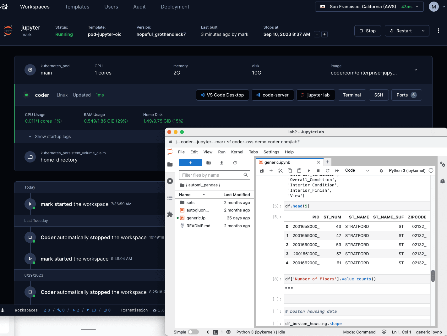 Web IDEs and Coder Apps | Extending Templates | Coder v2.34.2 Docs