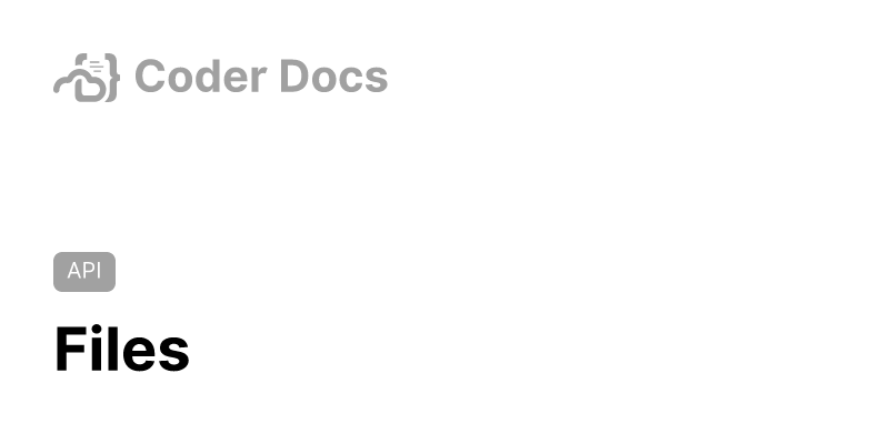 Files Coder Docs